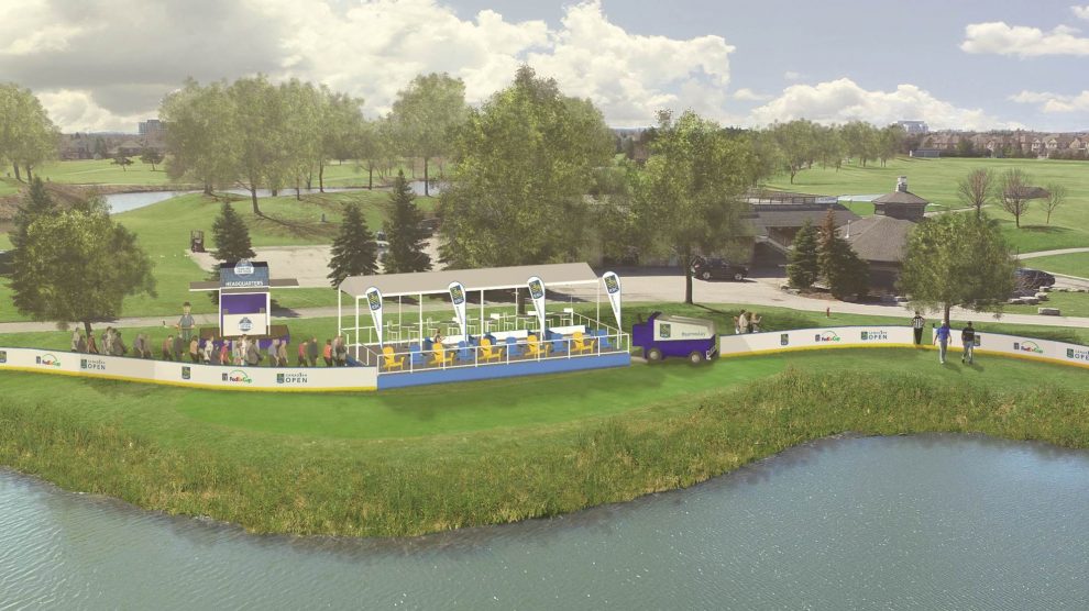 The seventh hole at the 2017 RBC Canadian Open looks like a hockey rink