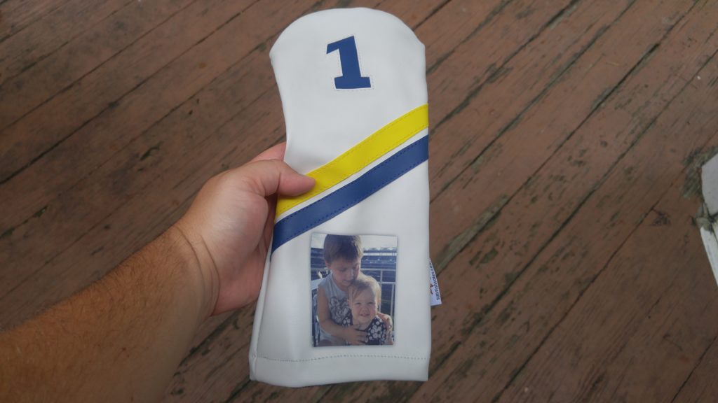 Look at this pretty sweet, custom driver headcover I got from Sunfish