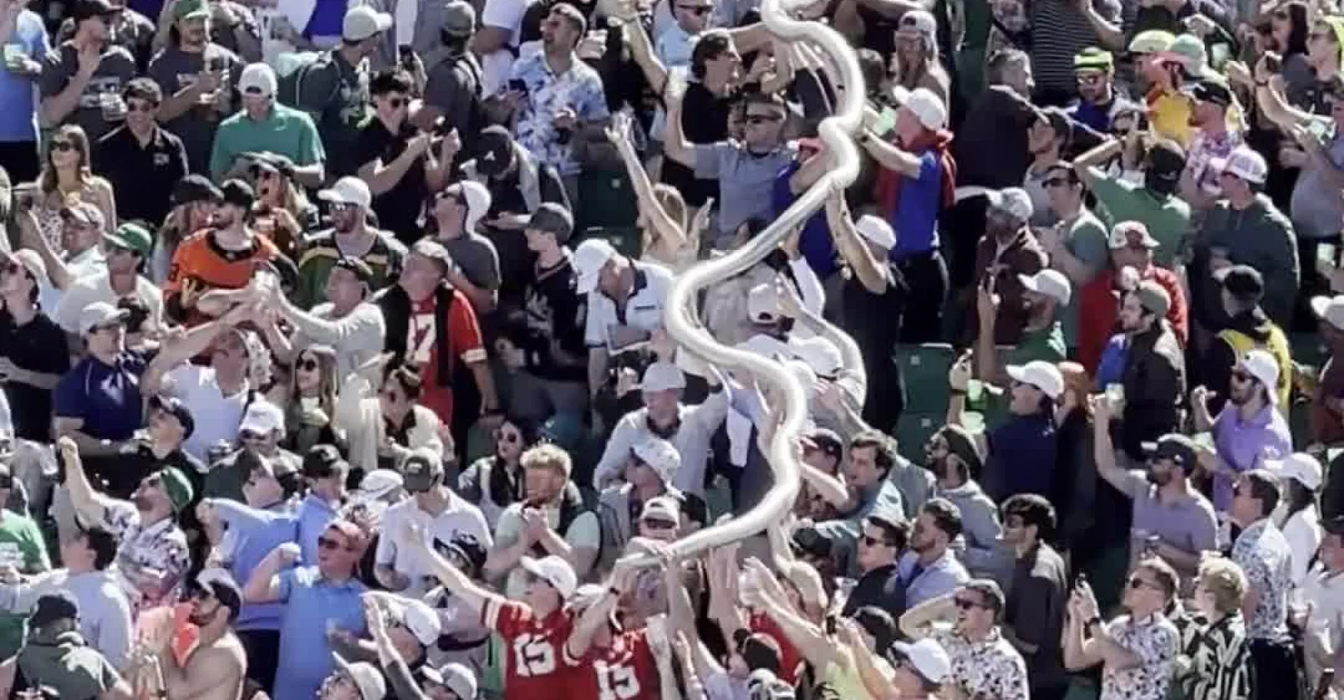 What is the beer snake made of at the 2024 Waste Management Phoenix Open?