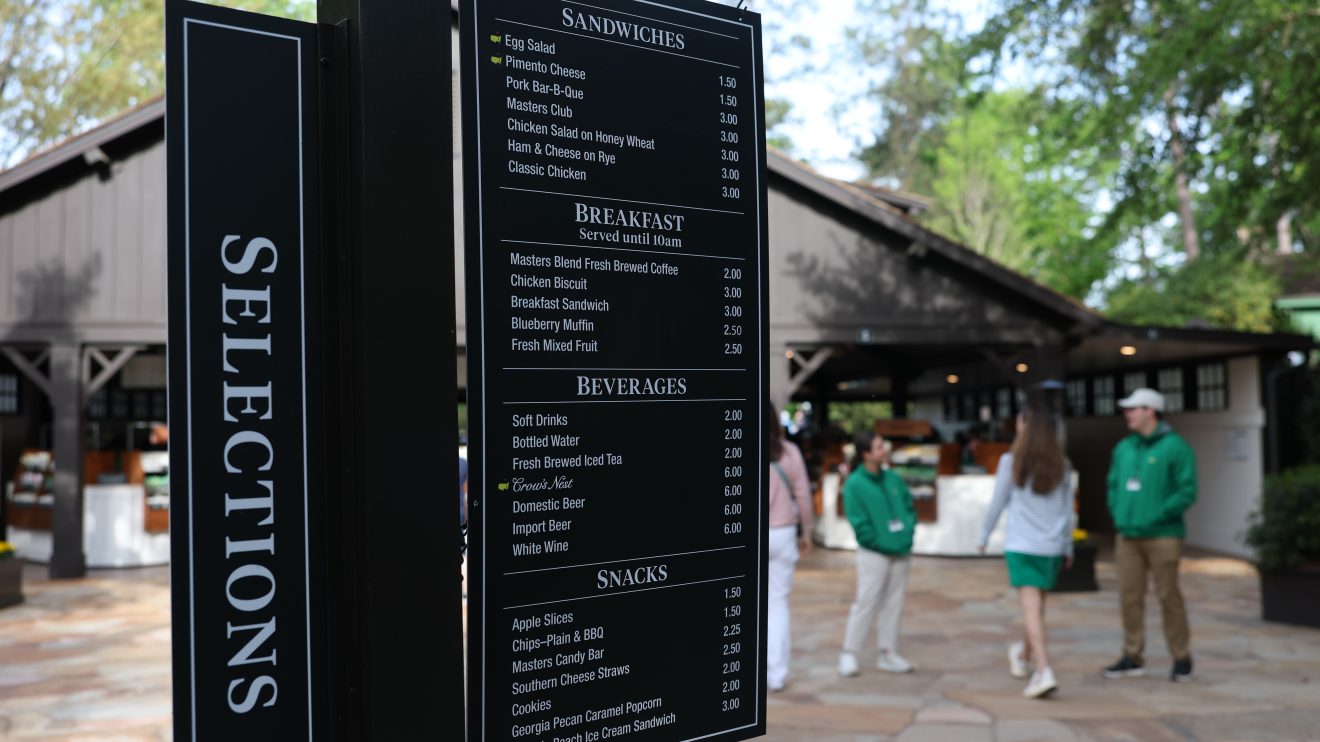 2026 Masters concessions menu: Food choices and food prices at Augusta ...